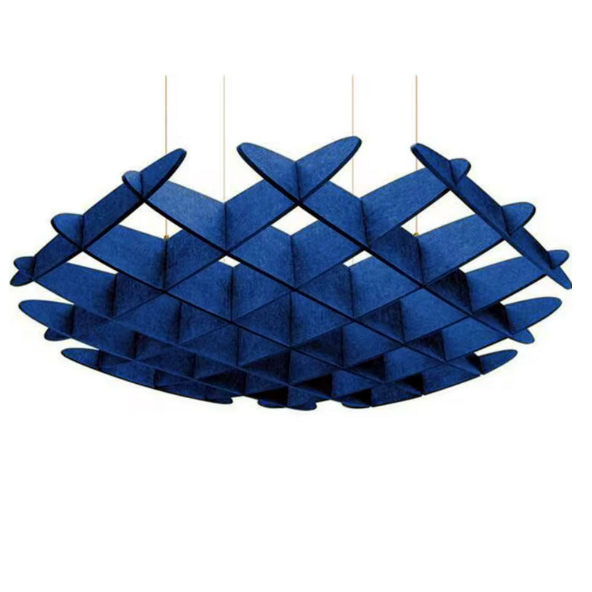 Echo-Less Waffle Acoustic Ceiling Baffles Light Grey Round 1200mm 12mm ...